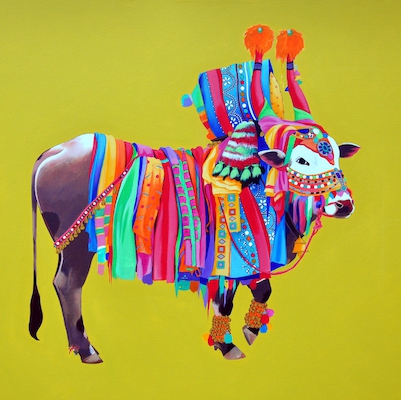 Gangireddu - IX by Mohammed Osman | Acrylic Painting